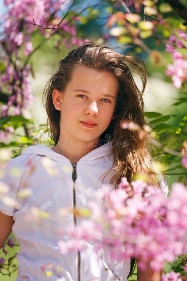 Spring Girl.Wreath on the Head. Stock Image - Image of beautiful, long ...
