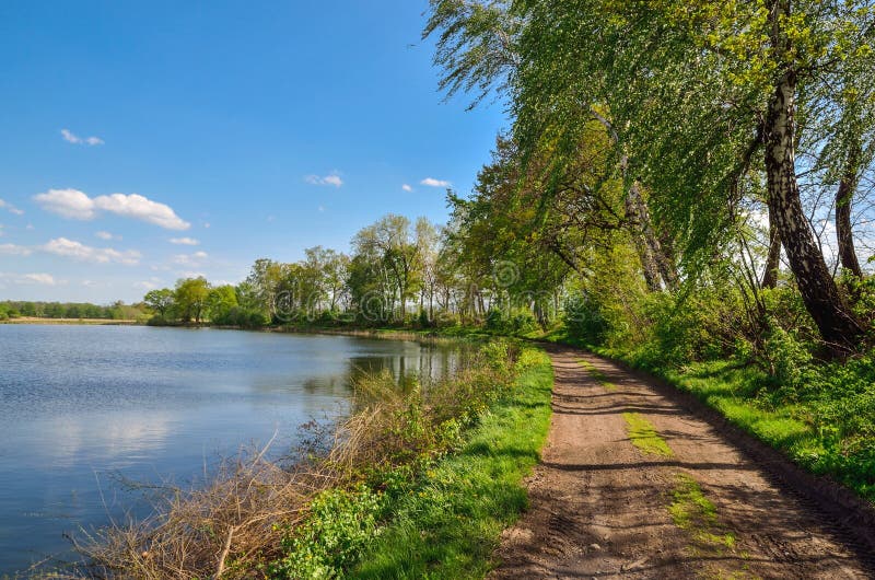 Beautiful Spring Landscape. Stock Image - Image of scenery, clouds ...
