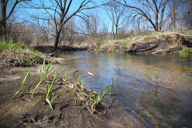 Beautiful Spring Landscape on the River Stock Image - Image of ...