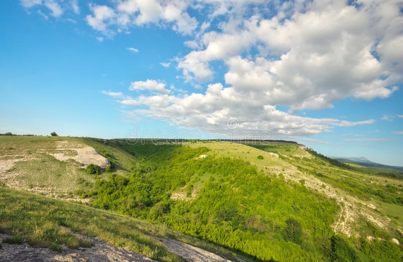 Beautiful Spring Landscape, View from the Mountain Stock Image - Image ...