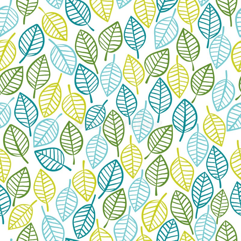 Beautiful Leaves Seamless Pattern, Vector Natural Endless Background ...