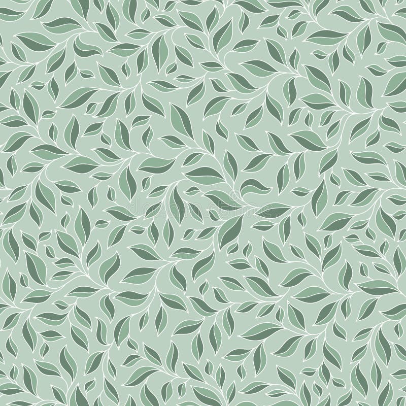 Beautiful Spring Leaves Seamless Pattern Stock Vector - Illustration of ...