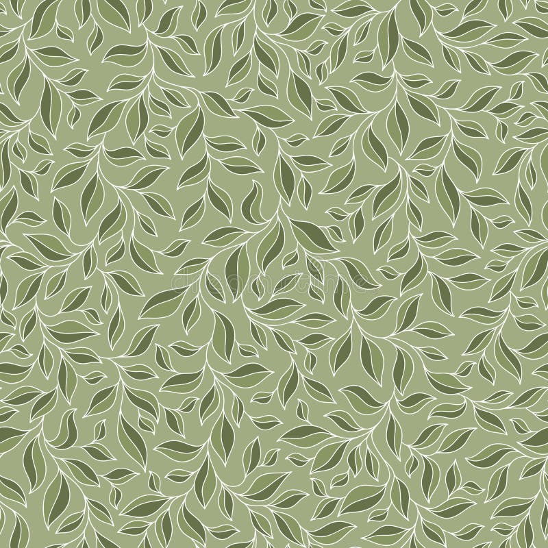 Beautiful Spring Leaves Seamless Pattern Stock Vector - Illustration of ...