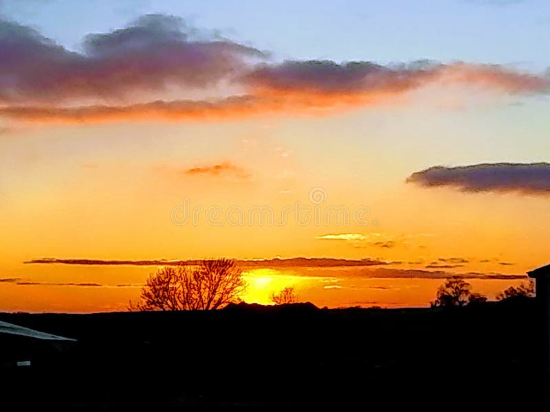 Beautiful Spring Midwest Sunset Stock Image - Image of beautiful ...
