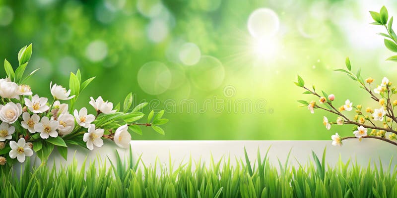 Beautiful Spring Nature Bloom Template for Site Banners or Headers ...