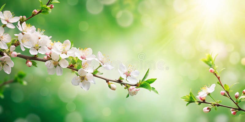 Beautiful Spring Nature Bloom Template for Site Banners or Headers ...