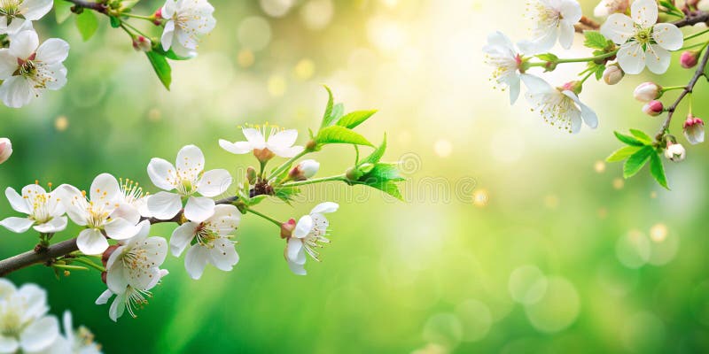 Beautiful Spring Nature Bloom Template for Site Banners or Headers ...