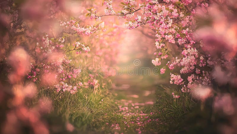 A Beautiful Spring Scene, Blossoming Trees in Spring, Spectacular ...
