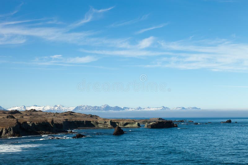 Beautiful Spring Sea Landscape of Iceland Stock Image - Image of empty ...