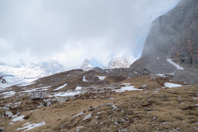 Beautiful Spring Time in Dolomiti Mountails Stock Photo - Image of ...