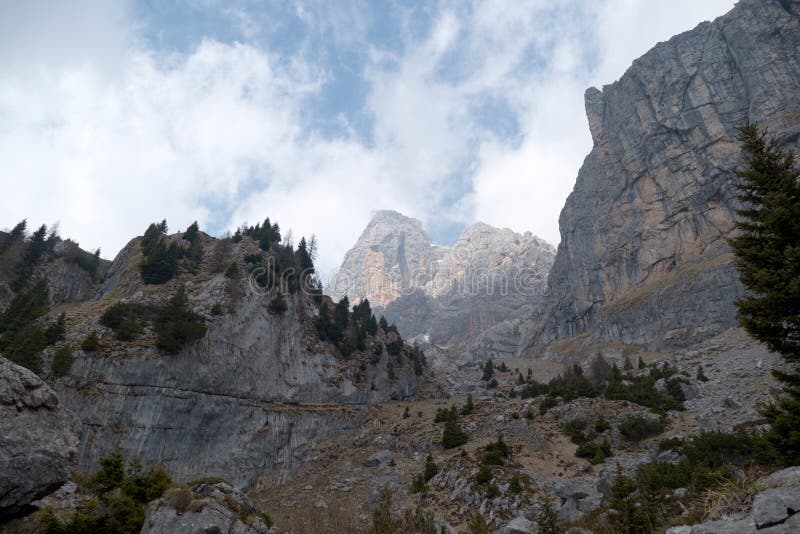 Beautiful Spring Time in Dolomiti Mountails Stock Photo - Image of ...
