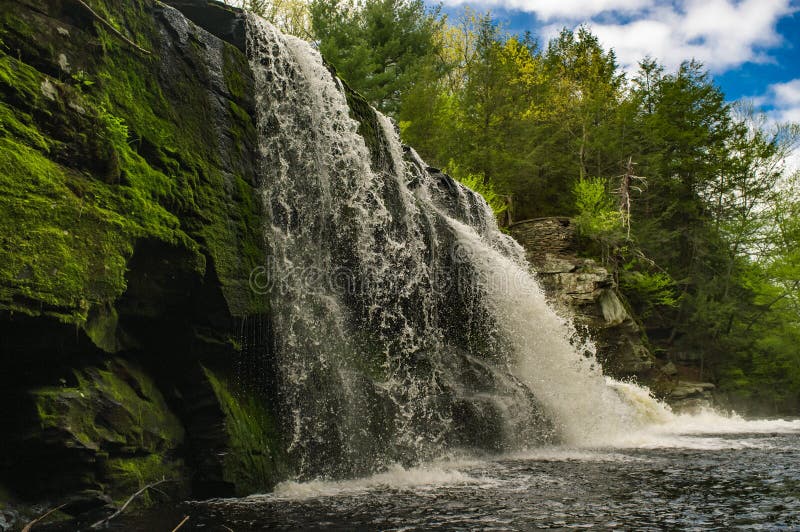 Beautiful Springtime Waterfall Stock Image - Image of captured, nature ...