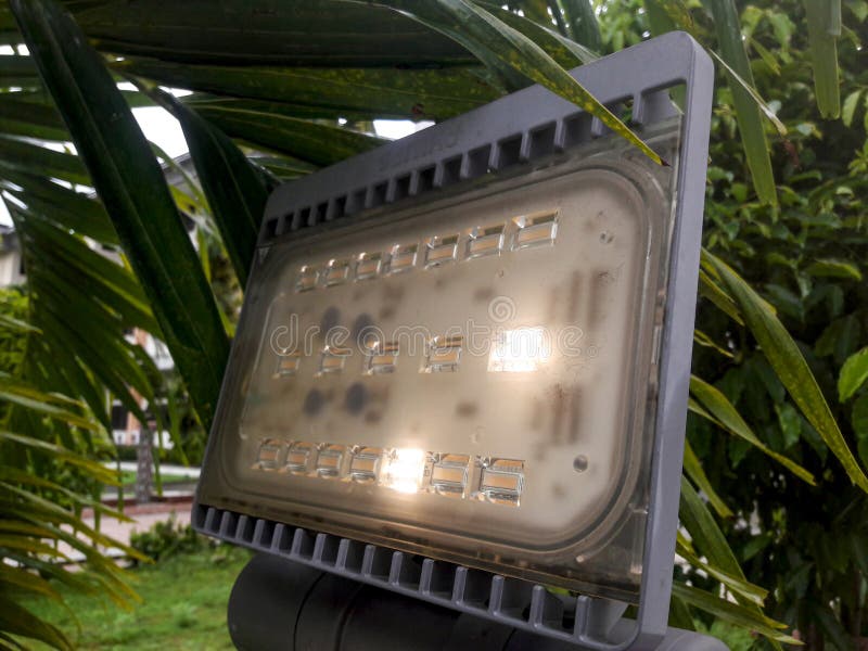 This is a Beautiful Square Garden Light Stock Image - Image of city ...