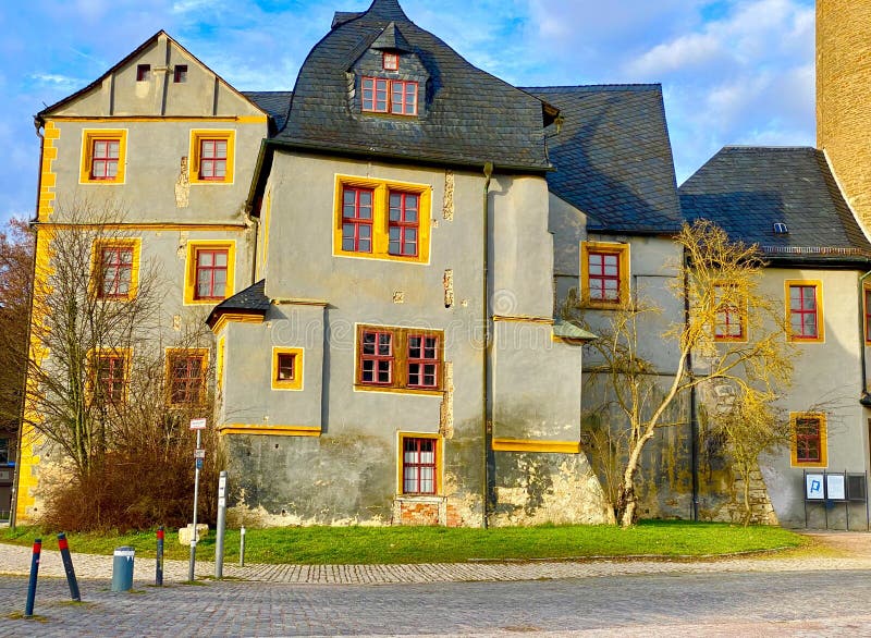 Beautiful Square in the Old Town of Weimar in Germany Stock Photo ...