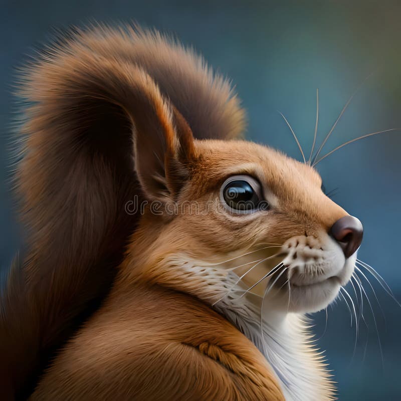 Beautiful Squirrel - Ai Generated Image Stock Illustration ...