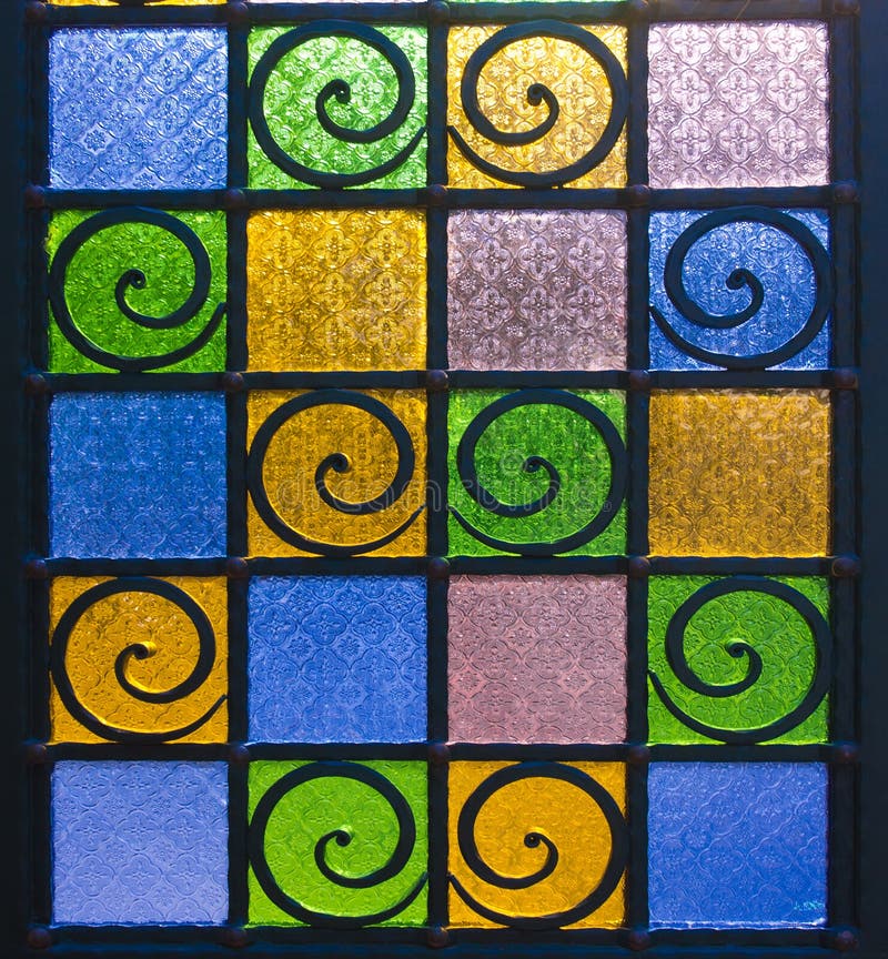 Stain glass pattern stock photo. Image of pretty, colorful - 14063930