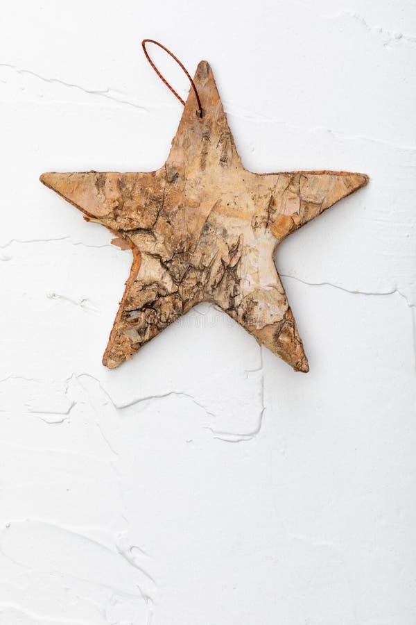 Beautiful Star of Birch Bark Stock Photo - Image of holiday, letter ...