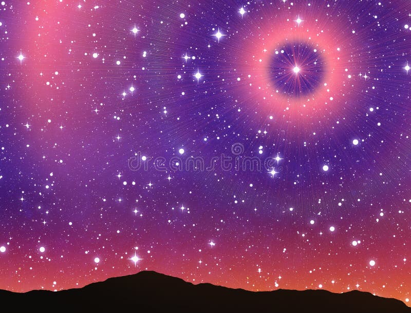 Beautiful Star Sky, Space Galaxy Stock Illustration - Illustration of ...