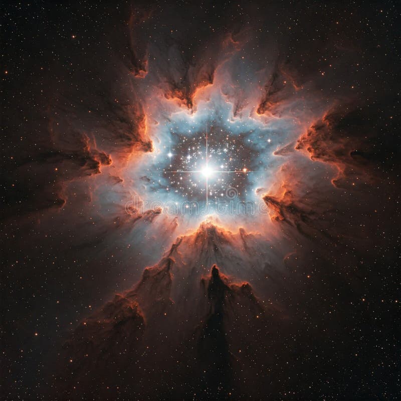 Starburst Nebula Exploding Star Cluster Stock Photos - Free & Royalty ...