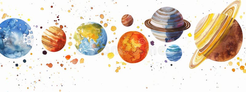 Beautiful Starry Sky with Planets, Abstract Cosmic Background, Solar ...