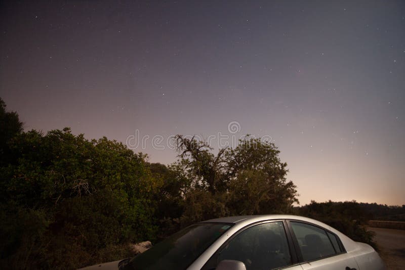 Beautiful Stars in the Middle of the Night Stock Photo - Image of ...