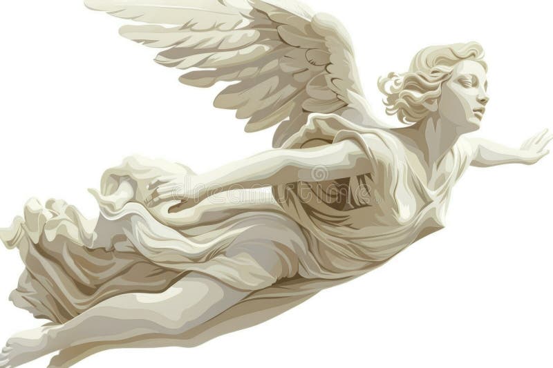 A Beautiful Statue of an Angel in Mid-air, Creating a Sense of Movement ...