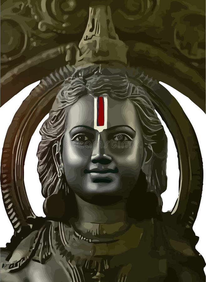 Beautiful Statue of Lord Ram Lalla Stock Illustration - Illustration of ...