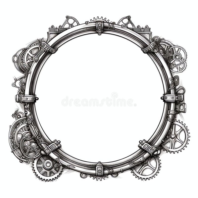 Beautiful Steampunk Frame Clipart Illustration Stock Illustration ...