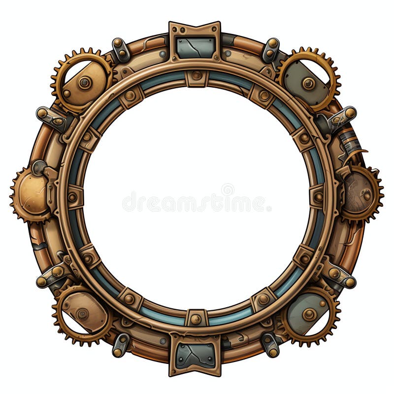 Beautiful Steampunk Frame Clipart Illustration Stock Illustration ...