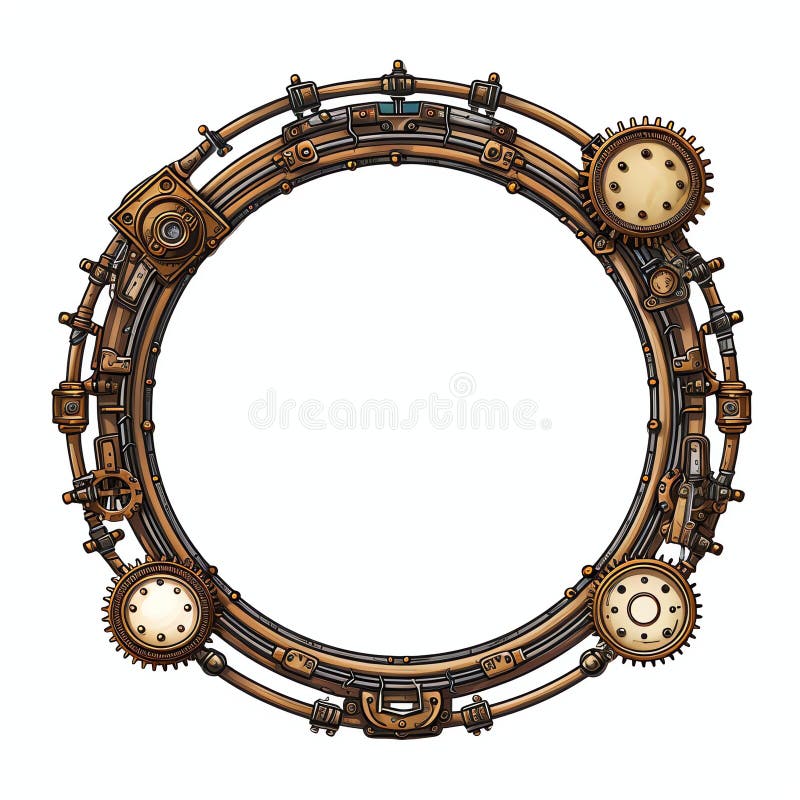 Beautiful Steampunk Frame Clipart Illustration Stock Illustration ...