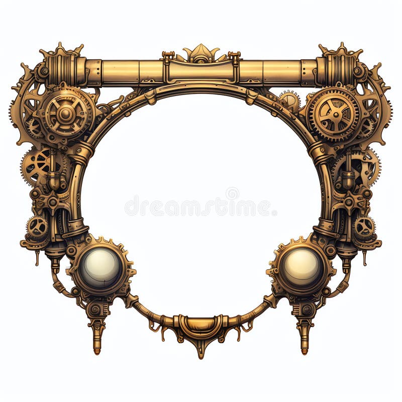 Beautiful Steampunk Frame Clipart Illustration Stock Illustration ...