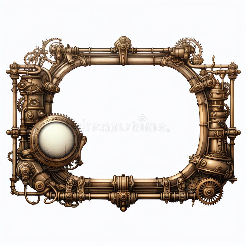 Beautiful Steampunk Frame Clipart Illustration Stock Illustration ...