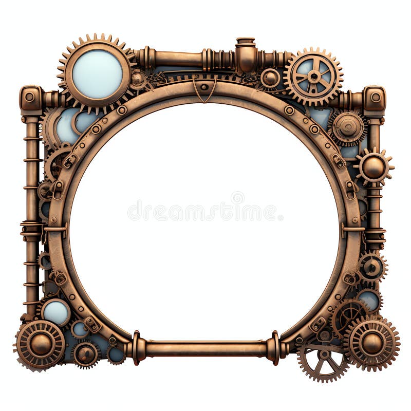 Beautiful Steampunk Frame Clipart Illustration Stock Illustration ...