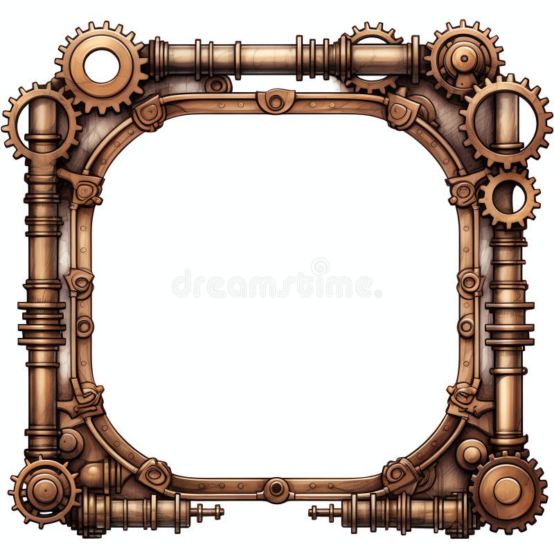Beautiful Steampunk Frame Clipart Illustration Stock Illustration ...