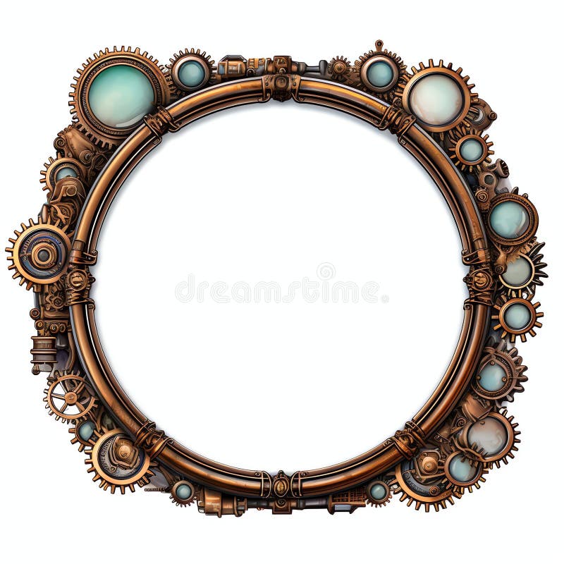 Beautiful Steampunk Frame Clipart Illustration Stock Illustration ...