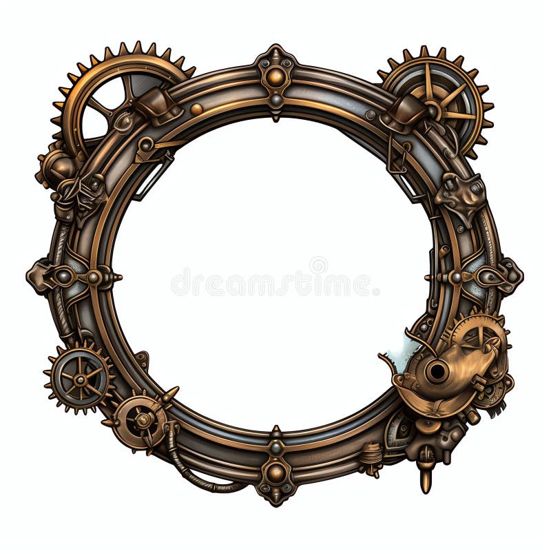 Beautiful Steampunk Frame Clipart Illustration Stock Illustration ...