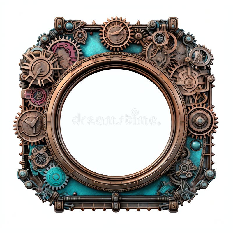 Beautiful Steampunk Frame Clipart Illustration Stock Illustration ...