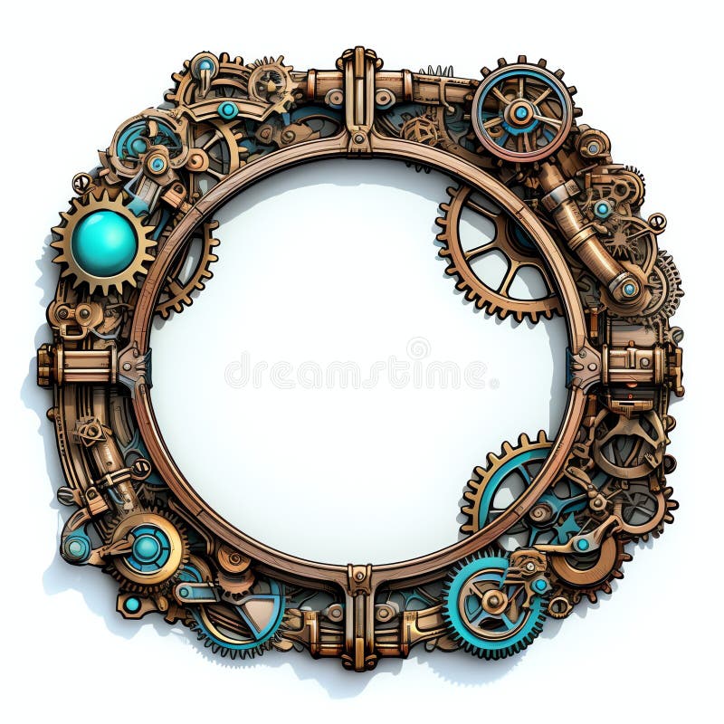 Beautiful Steampunk Frame Clipart Illustration Stock Illustration ...