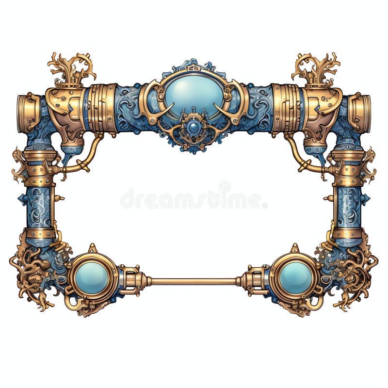 Beautiful Steampunk Frame Clipart Illustration Stock Illustration ...