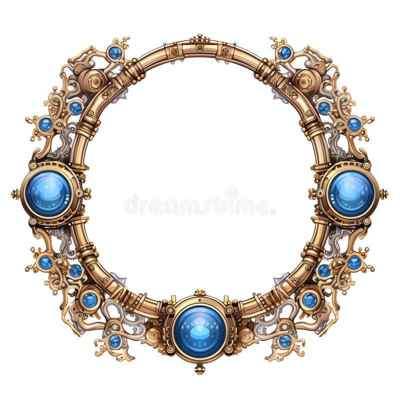 Beautiful Steampunk Frame Clipart Illustration Stock Illustration ...