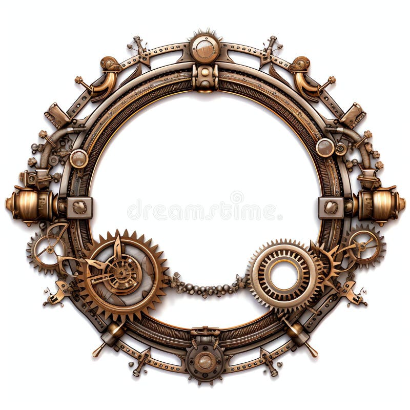 Beautiful Steampunk Frame Clipart Illustration Stock Illustration ...