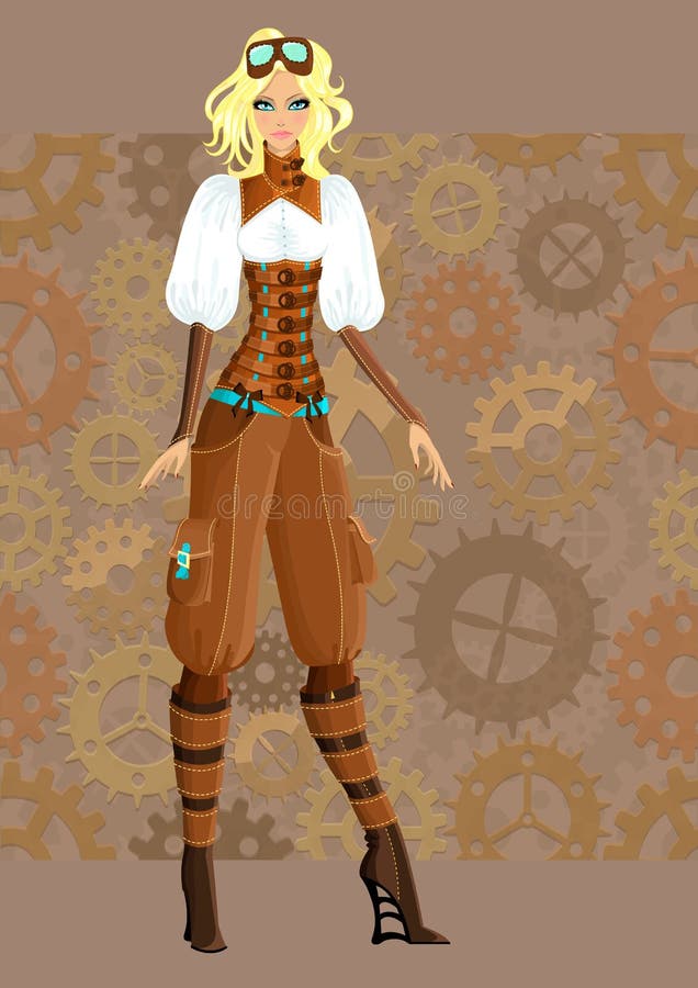 Beautiful Steampunk Girl Stock Vector Illustration Of Glamour 24562949