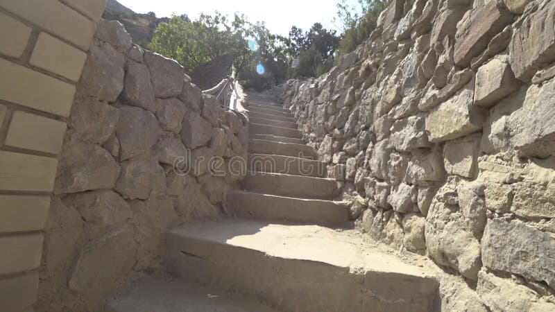 Beautiful Steps from a Wild Stone Stock Video - Video of cozy, hike ...