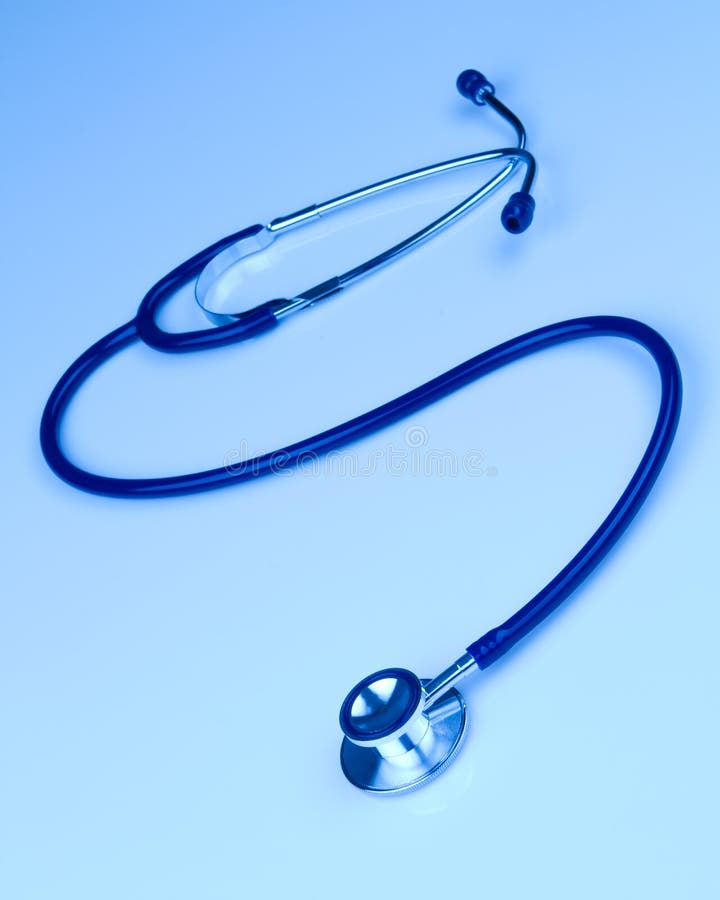Blue Stethoscope Isolated in White Stock Photo - Image of listen ...