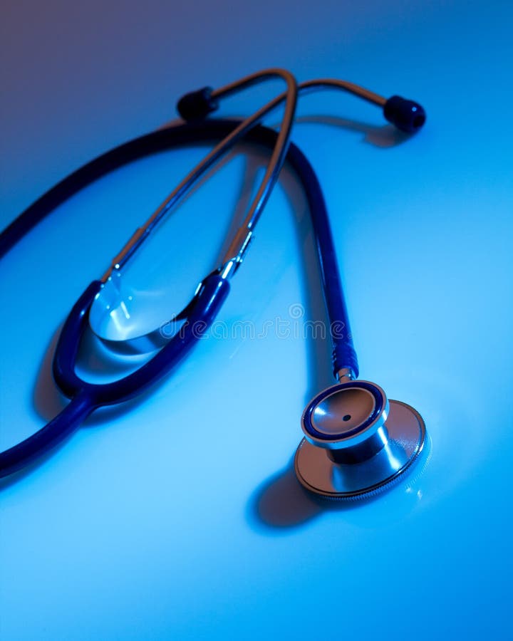 Blue Stethoscope Medical Equipment Close-up Stock Image - Image of tool ...