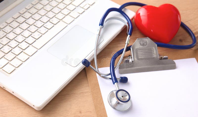 Beautiful Stethoscope with Reflection and Blue Tint Stock Image - Image ...