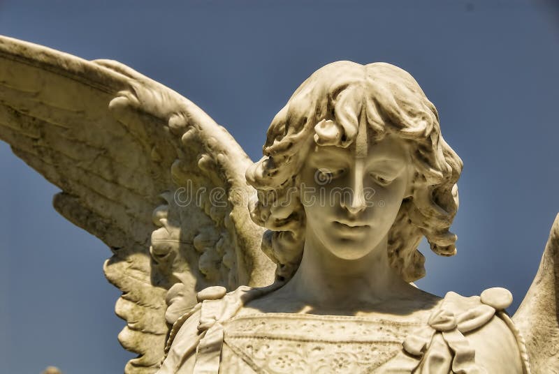 Beautiful Stone Angel Face stock image. Image of placid - 53002767
