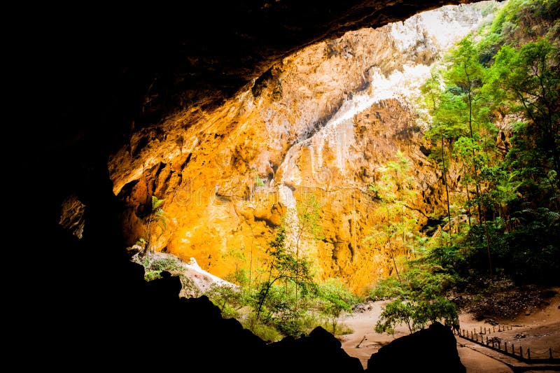 Beautiful Stone Cave with Above Light. Stock Photo - Image of faraway ...