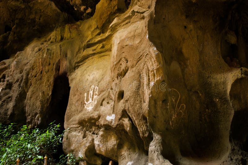 Beautiful Stone Cave with Above Light. Stock Photo - Image of ...