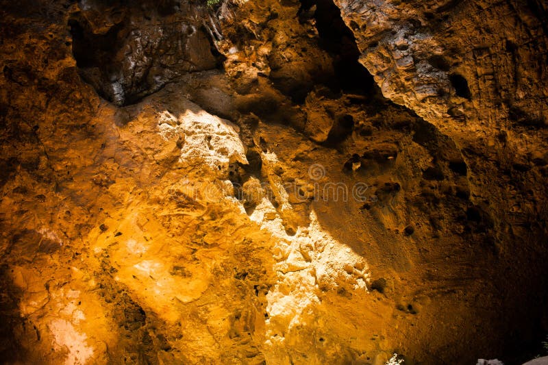 Beautiful Stone Cave with Above Light. Stock Image - Image of abstract ...